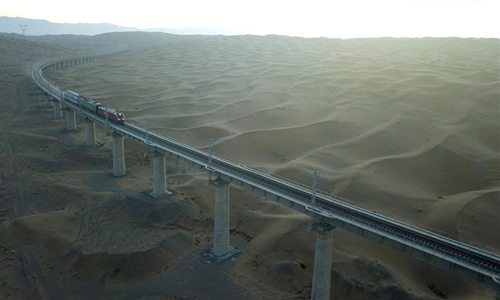 Scenery of Shashangou grand bridge in China's Gansu - Global Times