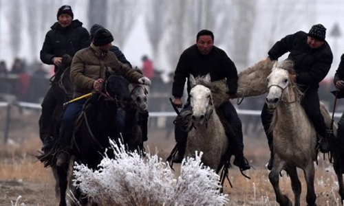 Goat grabbing competition held in Xinjiang - Global Times