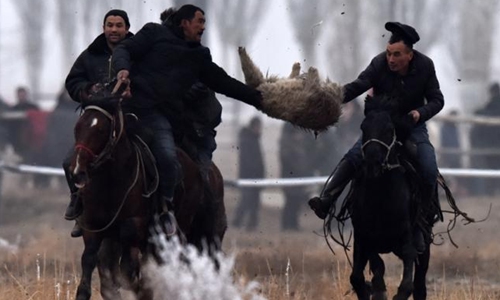Goat grabbing competition held in Xinjiang - Global Times