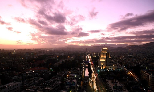 Last sunset of 2019 pictured in Damascus, Syria - Global Times