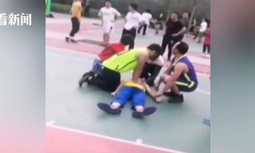 Nurses playing basketball save heart attack victim - Global Times