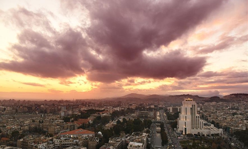 Last sunset of 2019 pictured in Damascus, Syria - Global Times