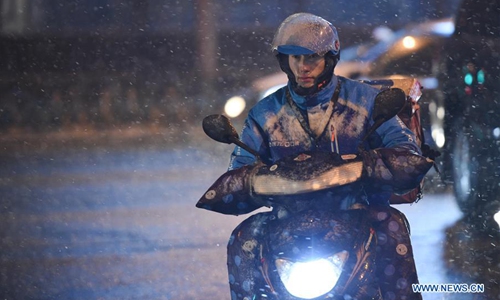 Beijing embraces first snowfall in 2020 - Global Times