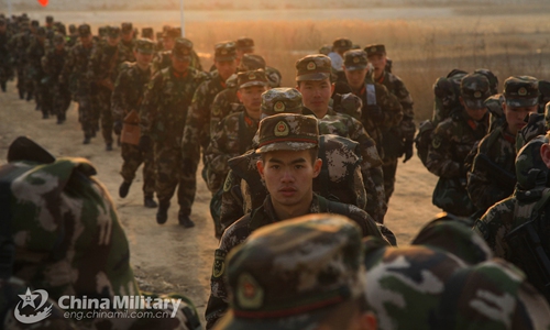 Armed policemen set out for military excursion - Global Times