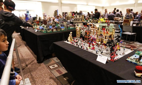 Visitors admire Lego creations at Bricks LA in US - Global Times