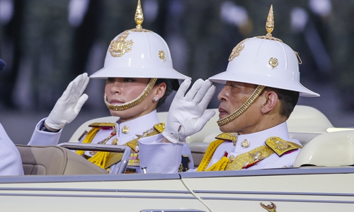Thai armed forces conduct first parade of troops before King - Global Times