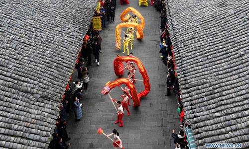 Dragon and lion dance celebrates upcoming Spring Festival in Nanchong ...