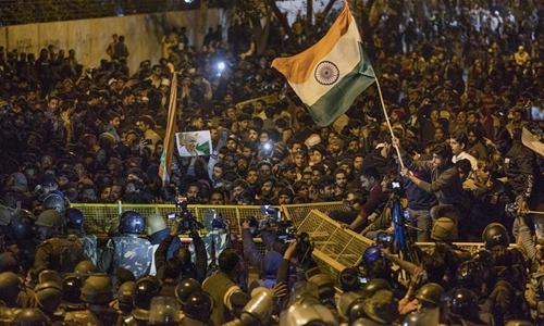 Massive protests erupt in Indian capital following firing on student ...