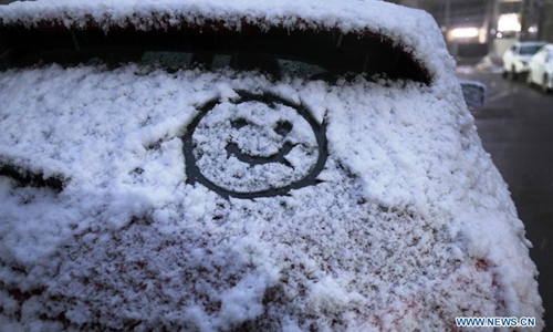 Rare snow pleases people in Iraq's Baghdad - Global Times