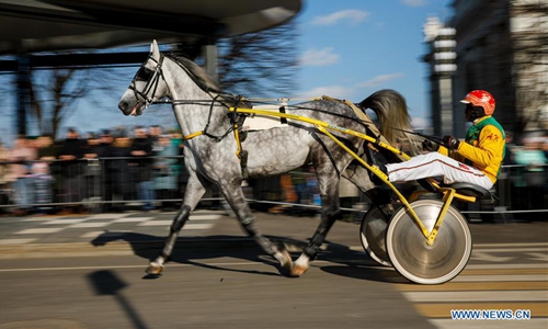 Street harness race held in Moscow, Russia - Global Times