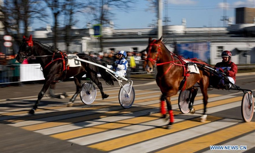 Street harness race held in Moscow, Russia - Global Times