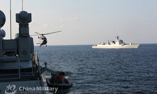 Chinese naval ships conduct real combat training in Gulf of Aden ...