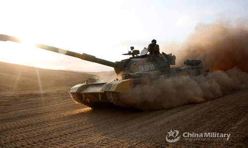 MBT moves forward to designated training field - Global Times