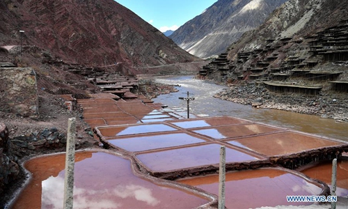 Aerial view of salt pans in Naxi Township of Tibet - Global Times