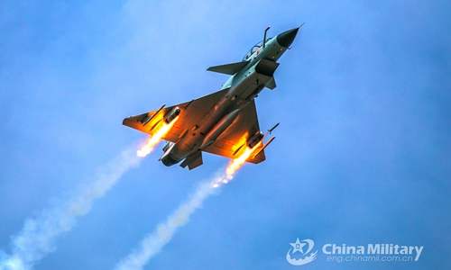 J-10 fighter jet fires rockets - Global Times