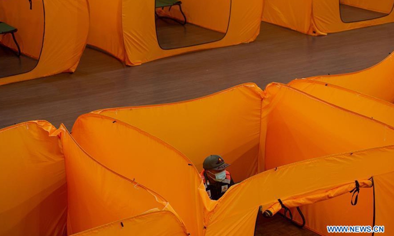 Makeshift quarantine tents prepared in Central Jakarta Art Building ...