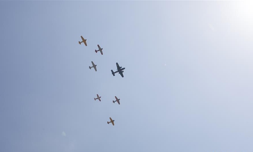 Historic warplanes fly over Dallas in salute to frontline workers ...