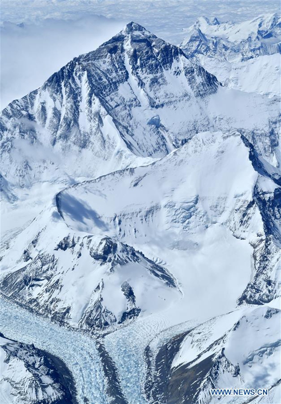 Aerial view of Mount Qomolangma - Global Times