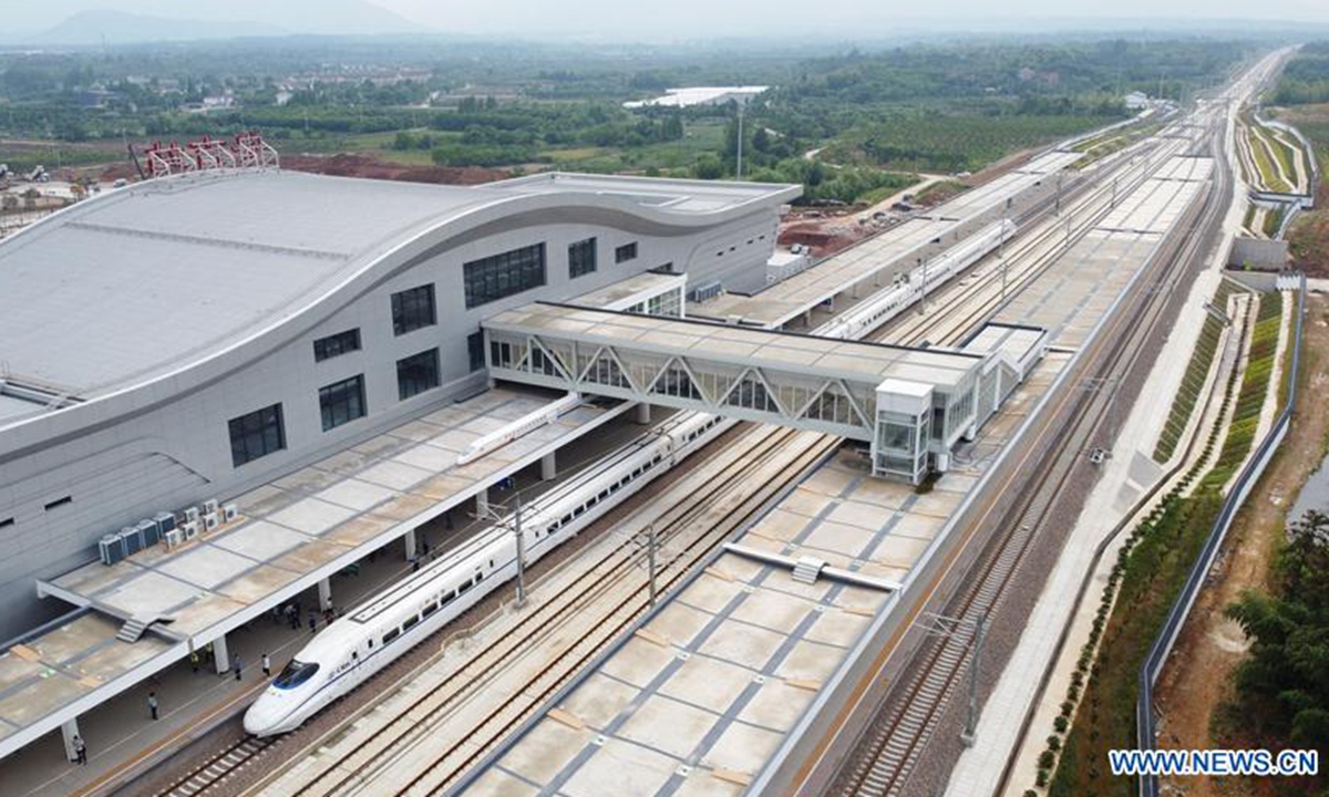 Hefei-Huzhou section of Shangqiu-Hefei-Hangzhou High-speed Railway ...