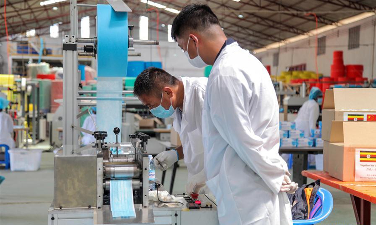 Chinese factory in Uganda making face masks to plug shortage - Global Times