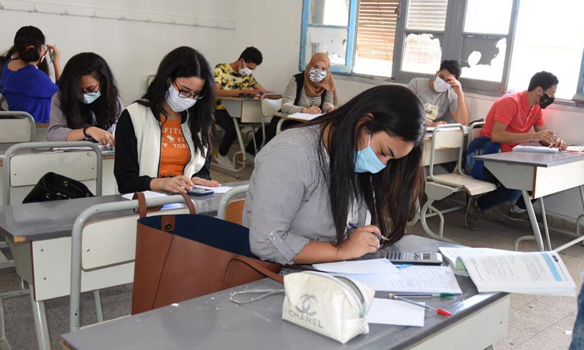 Baccalaureate students resume classes in Tunis, Tunisia - Global Times