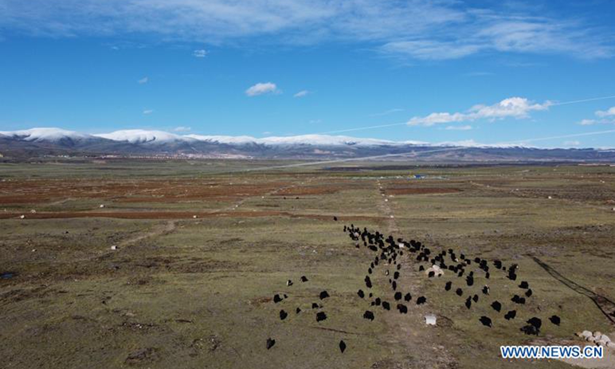 Aerial view of Litang County in southwest China's Sichuan - Global Times