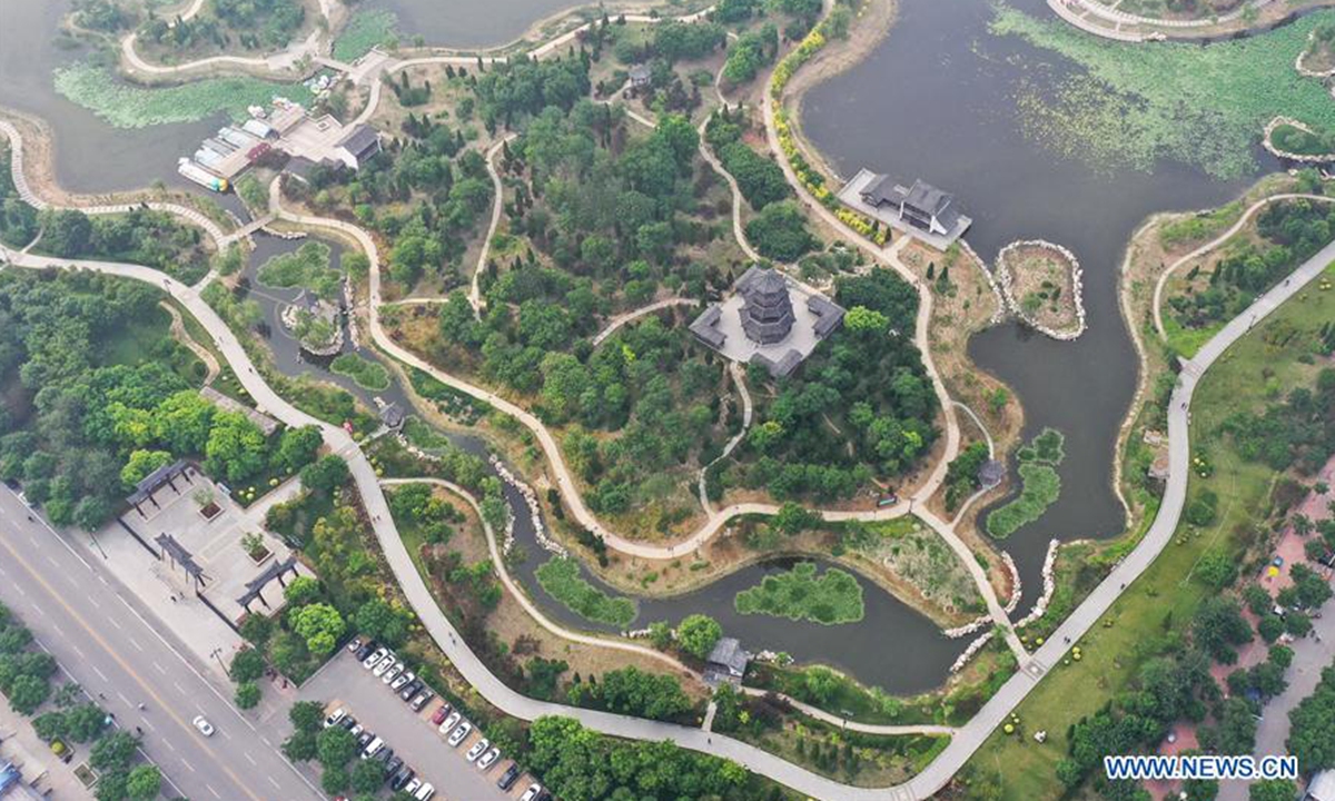 View of Yingzhou park in Hejian City, N China - Global Times