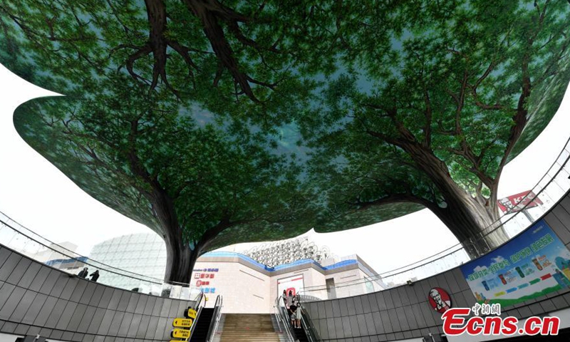 Banyan-tree shaped structure brings coolness in hot summer - Global Times