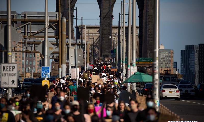 Demonstrators take part in protest in New York - Global Times