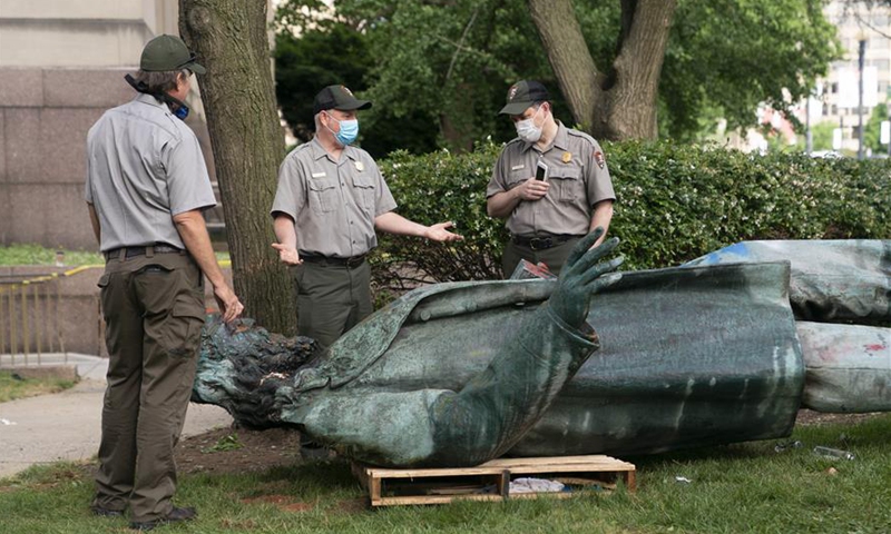 Protesters topple statue of confederate general in Washington D.C ...