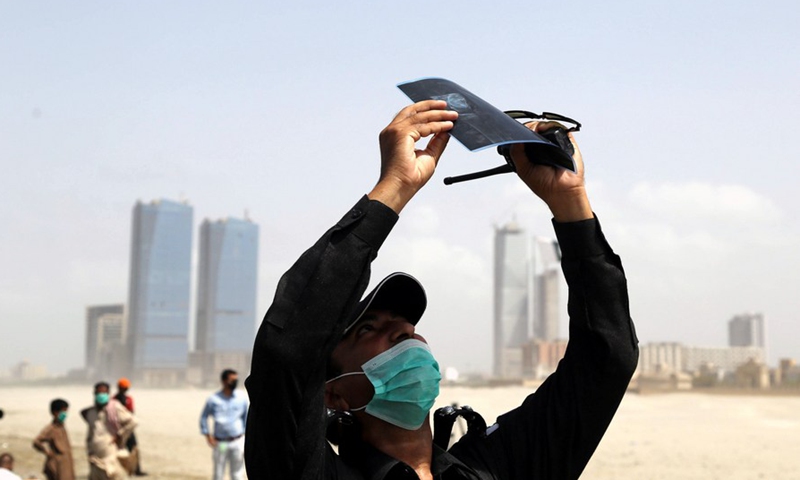 Partial solar eclipse seen in Pakistan - Global Times