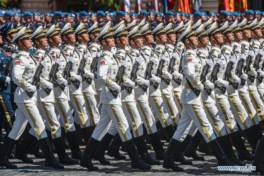 The Guard of Honor of PLA take part in Victory Day parade in Moscow ...