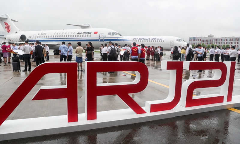 China's ARJ21 aircraft delivered to major domestic airlines - Global Times