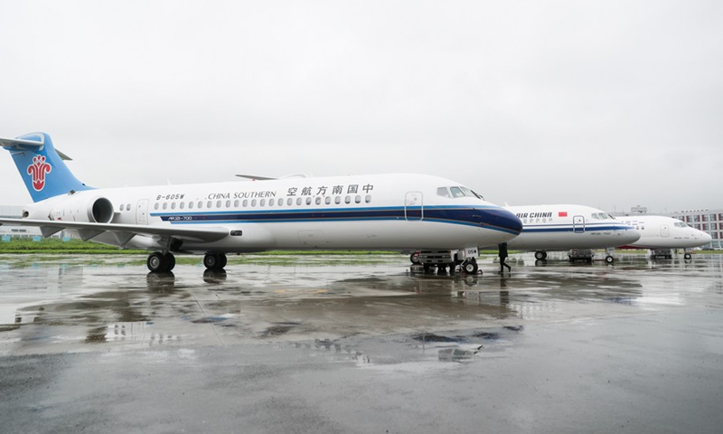 China's ARJ21 aircraft delivered to major domestic airlines - Global Times