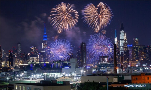 Firework show held in New York to celebrate upcoming Independence Day ...