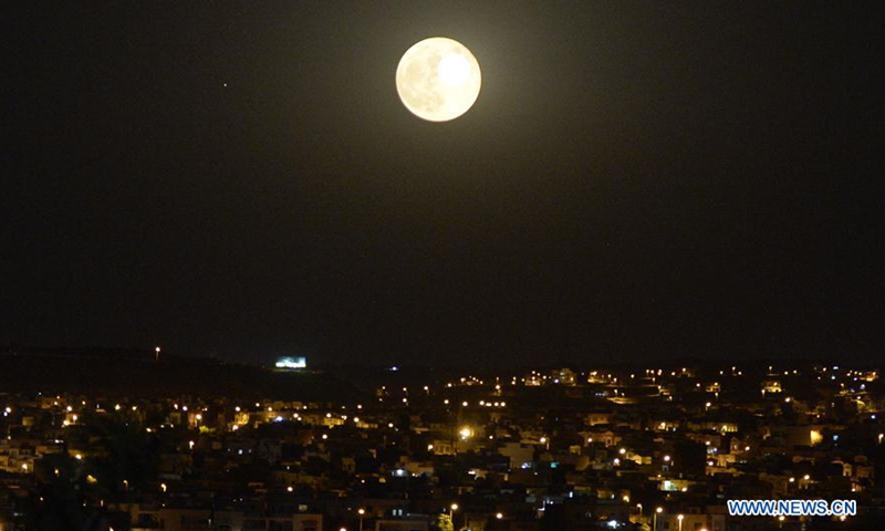 Full moon seen in eastern Pakistan's Rawalpindi - Global Times