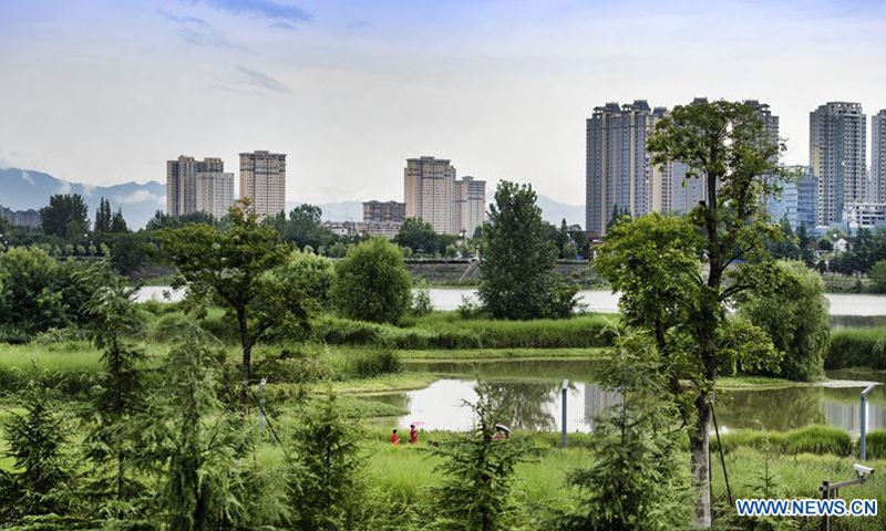 View of Hanjiang wetland in Hanzhong City, Shaanxi - Global Times