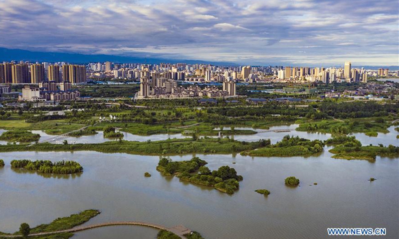 View of Hanjiang wetland in Hanzhong City, Shaanxi - Global Times