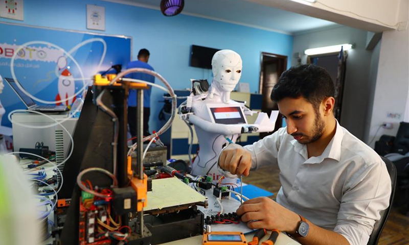 Egyptian engineer invents robot for COVID-19 diagnosis, medical care - Global Times