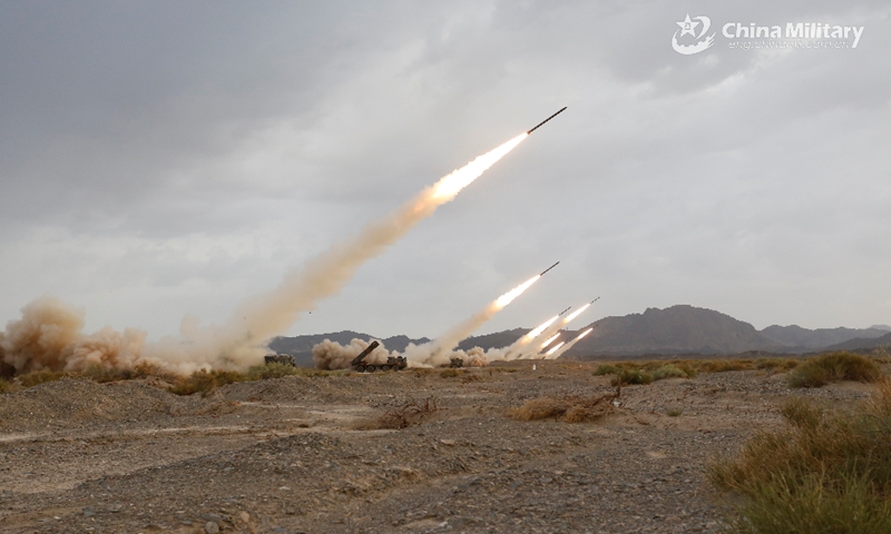 Rocket launchers fire at mock targets - Global Times