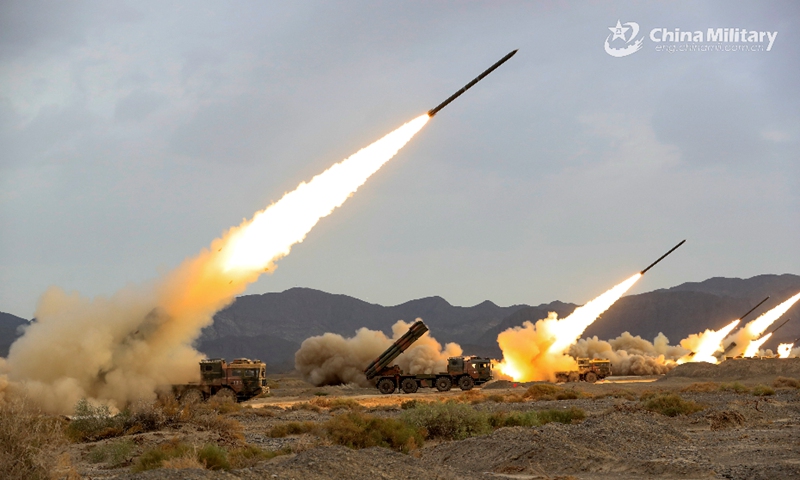 Rocket launchers fire at mock targets - Global Times