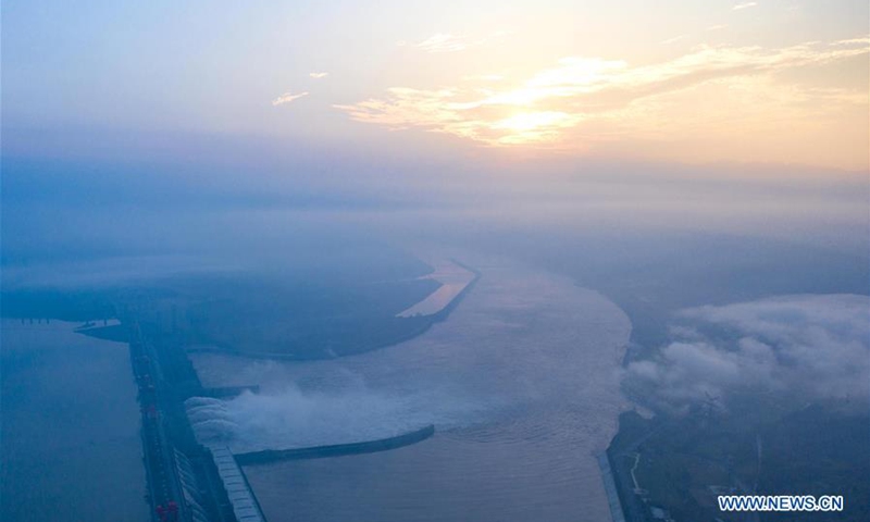 Aerial view of Three Gorges Dam in China's Hubei - Global Times