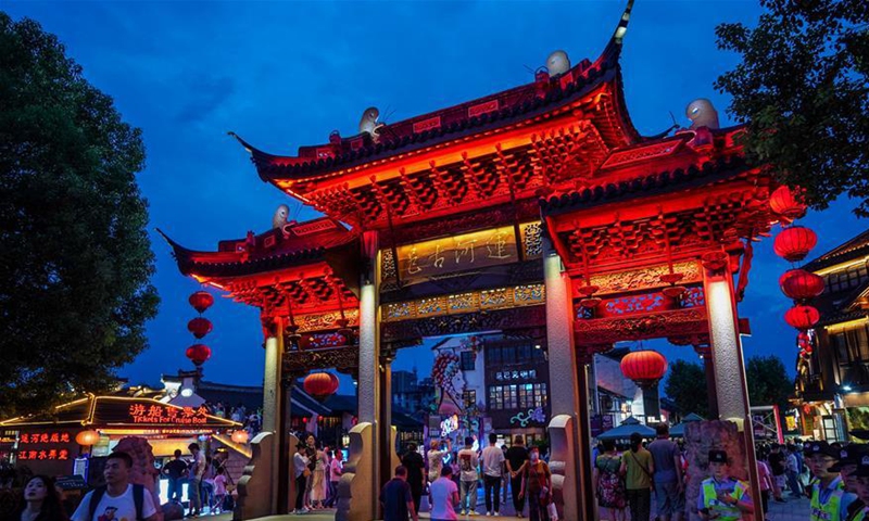 Qingming Bridge historical community in Wuxi promotes night-time ...