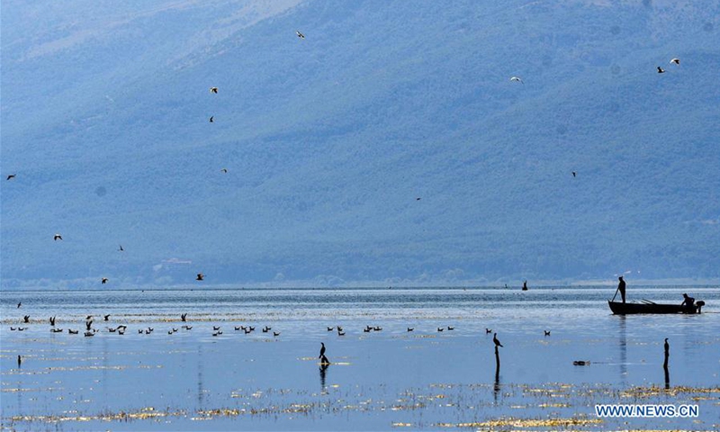 Scenery of Prespa lake in North Macedonia - Global Times