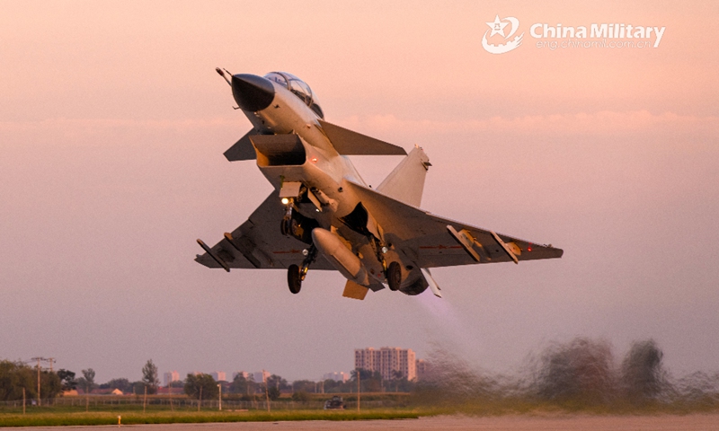 J-10 fighter jets leave for round-the-clock flight - Global Times