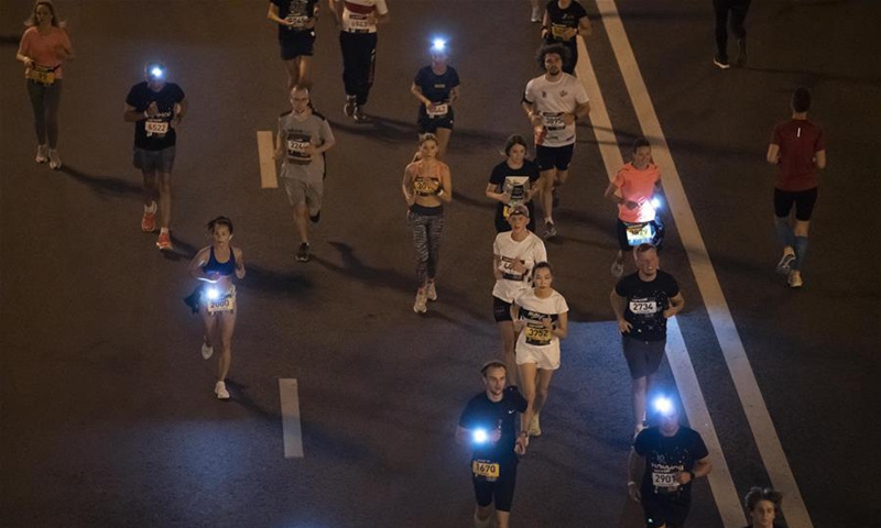 10km Night Run event held in Moscow - Global Times