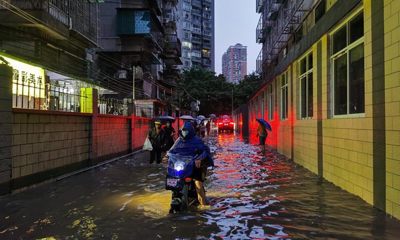 Some roads in Guangzhou flooded after heavy rainfall - Global Times