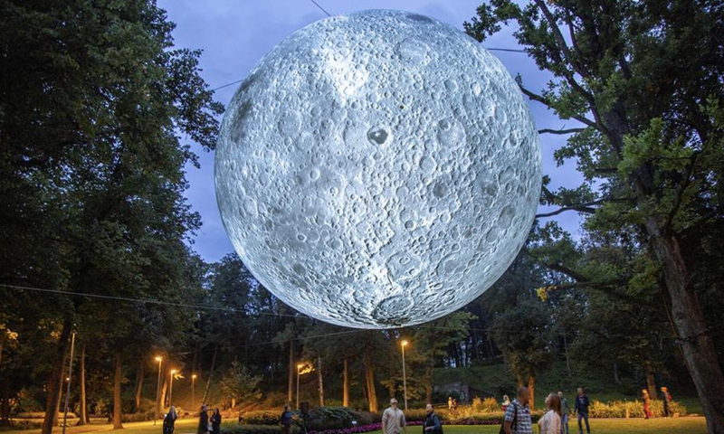 Art installation displayed during White Night in Riga, Latvia - Global ...