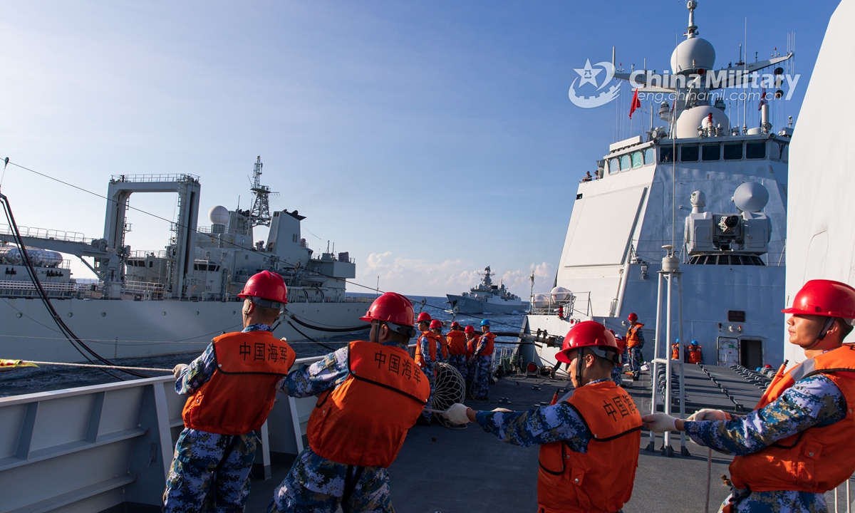 Destroyer flotilla in 4-day maritime realistic training - Global Times