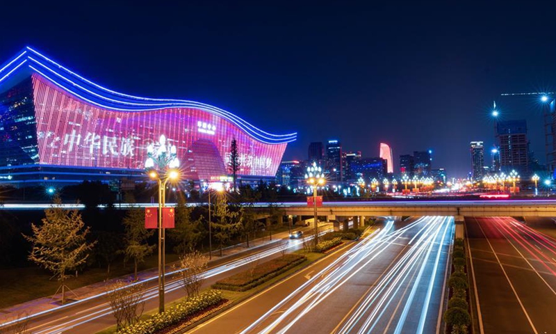 Light and projection shows staged at buildings in Chengdu - Global Times